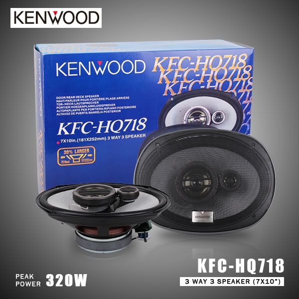 Brand New Kenwood KFC-HQ718 7x10" Car Speakers Peak 320 watts RMS 80 ...